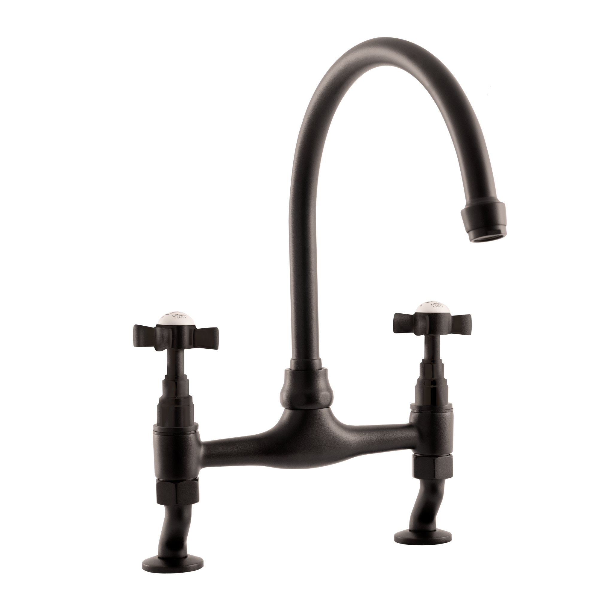 Millau - Bridge Sink Mixer - Porcelain Levers – Renaissancebathrooms